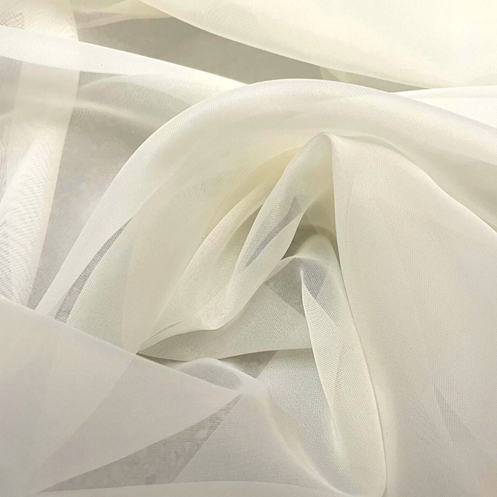 Tecido Voil Liso Marfim - Skina Tecidos
